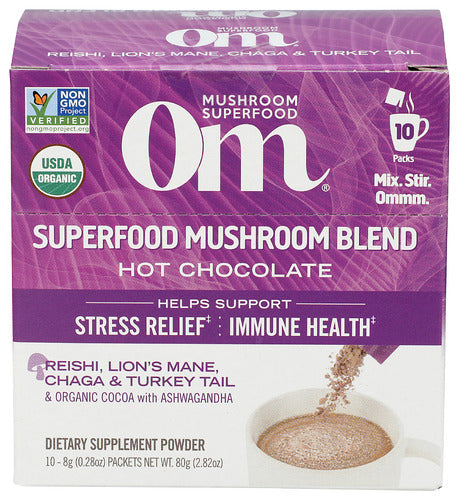 Om, Mushroom Powered Hot Chocolate Blend, single pk – Body Restoration ...